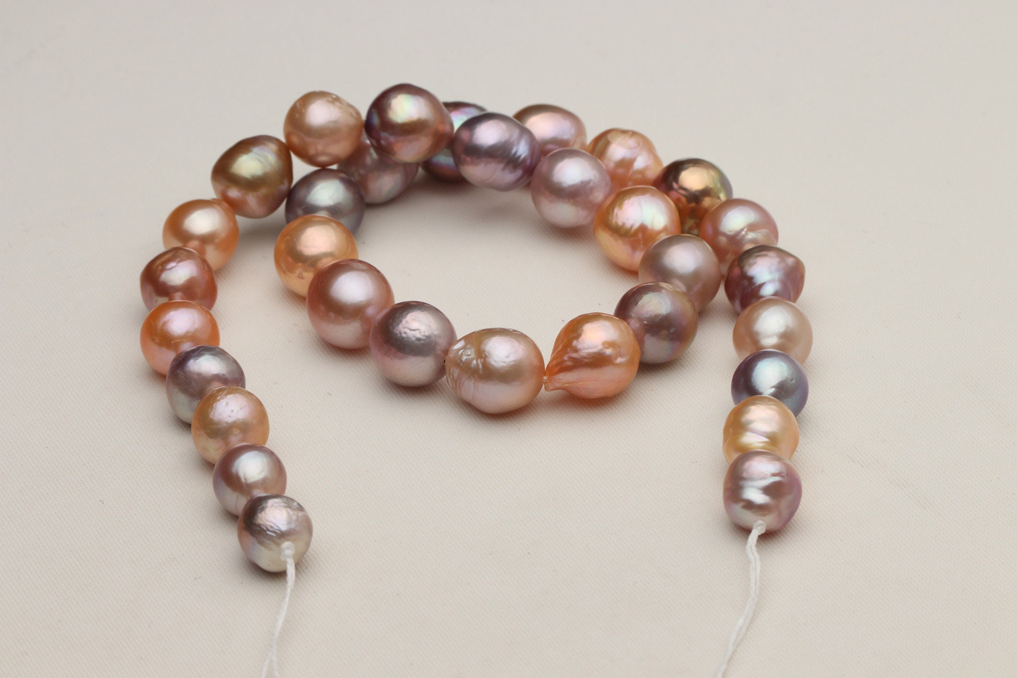 9-12mm hilo de perla de color natural perlas Edison perla de - Etsy España