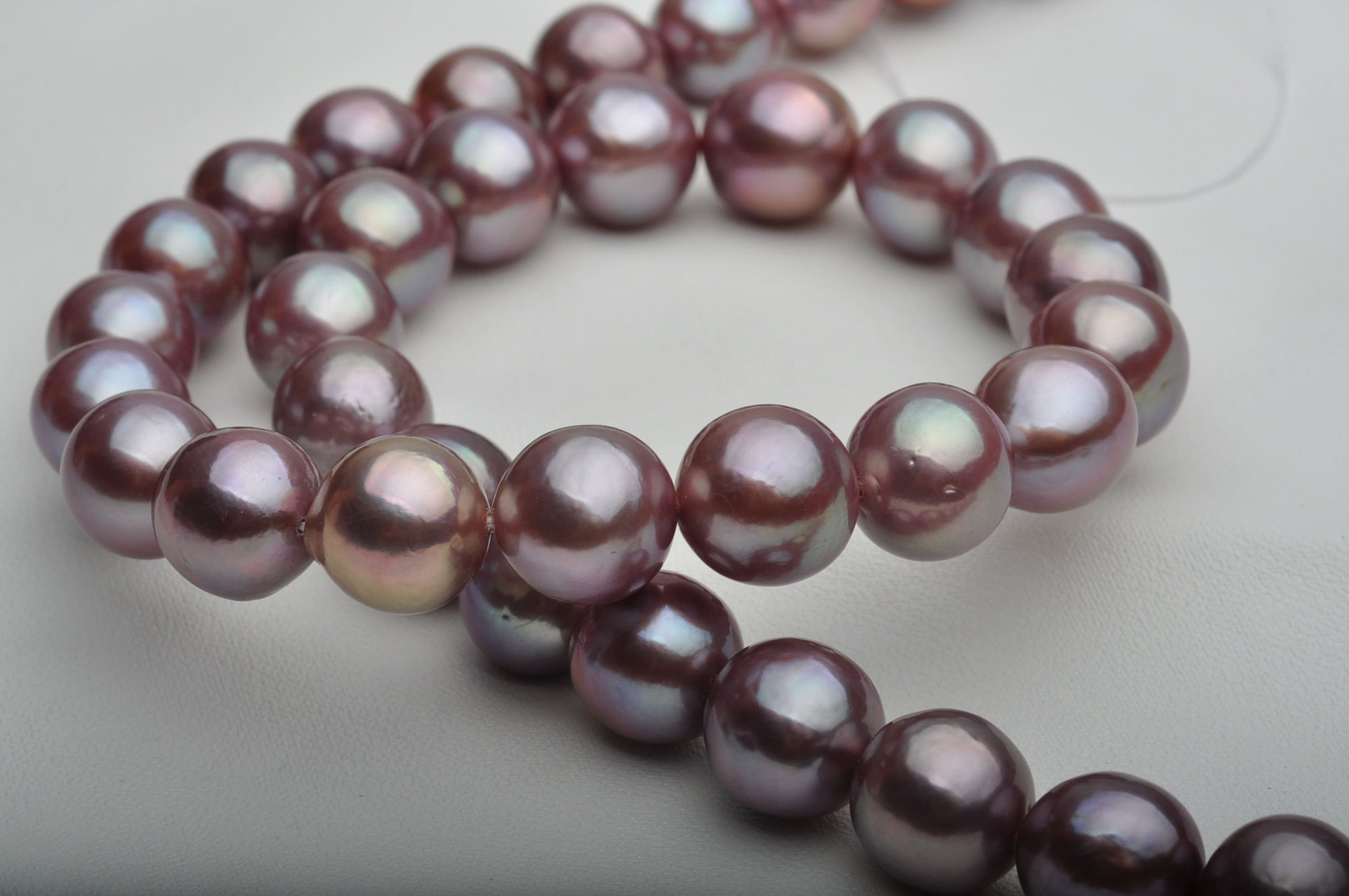 Natural Purple Freshwater Nuclear Pearl Strand Purple Pearl | Etsy