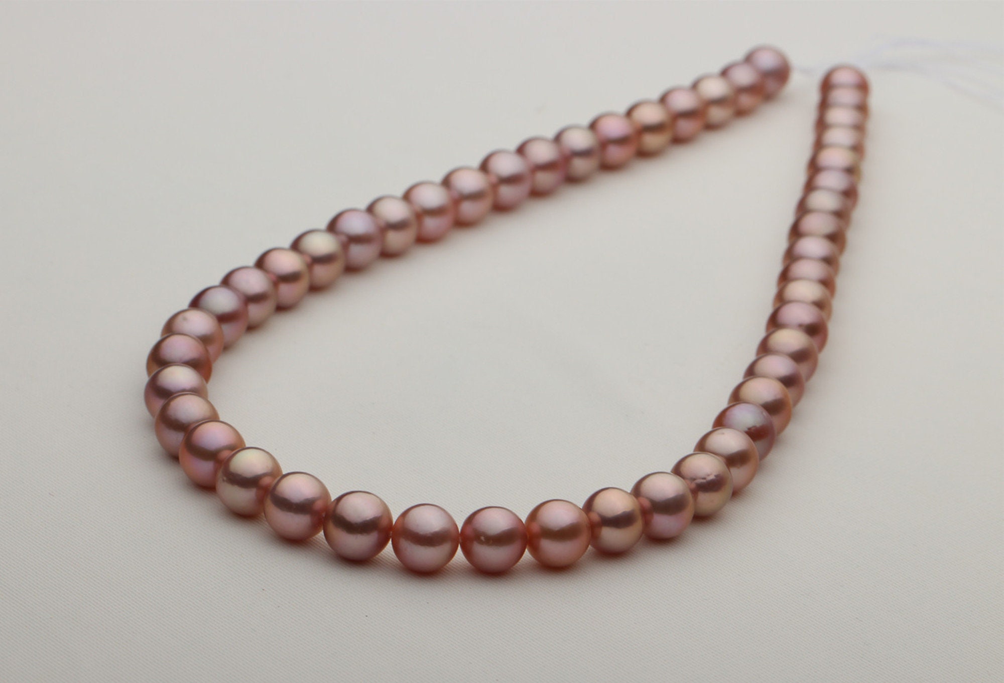 8-9mm Natural purple pearl strandround Edison pearl | Etsy