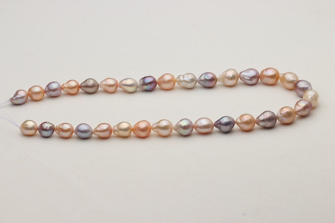 9-11mm Mixed Color Pearl Strand,metallic Color Pearl Necklace,nuclear ...