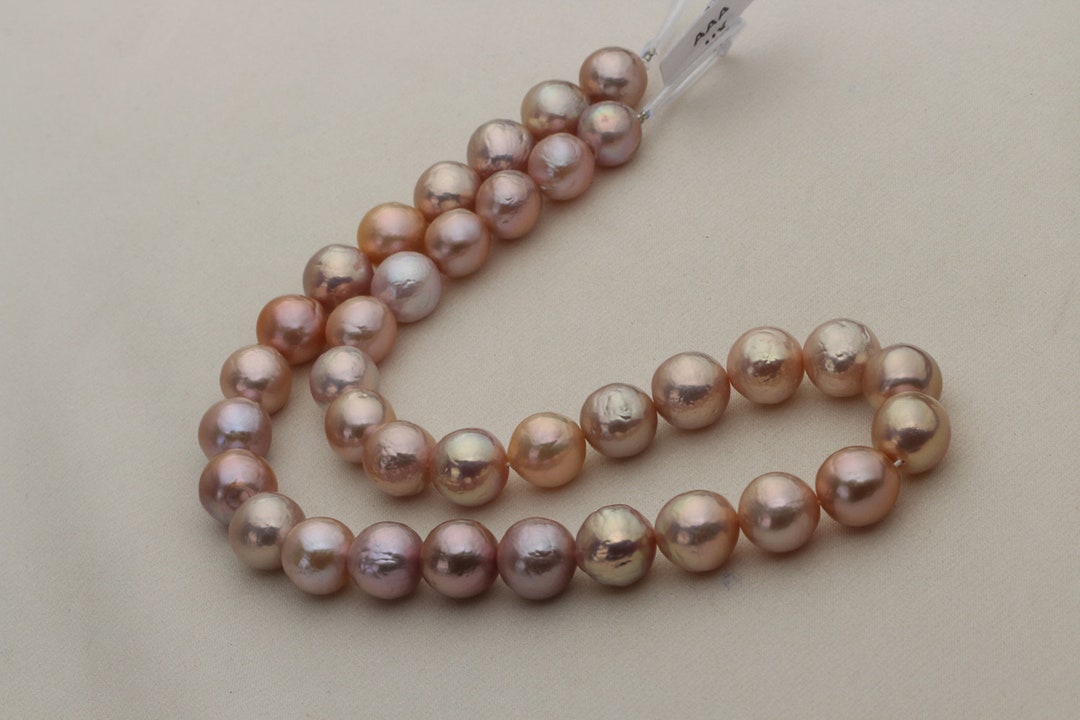 9-12mm Large Round Edison Pearl Strand,very Beautiful Metallic Color ...