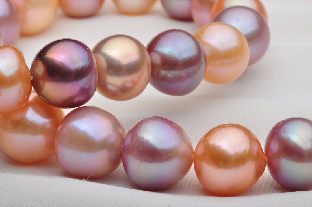 Large Natural Multi-color Baroque Freshwater Pearl Strand|mixed Color ...