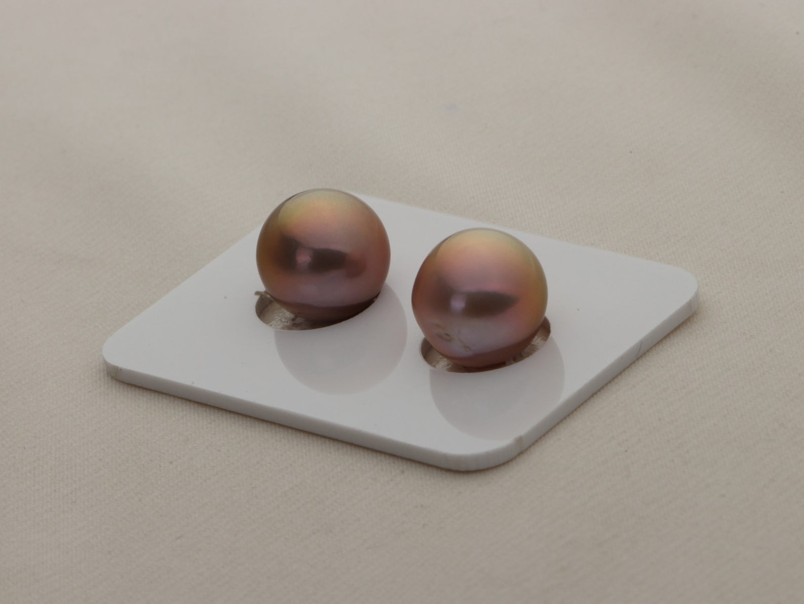 12-13mm par de perlas de color metálico natural, sin perla Edison ...