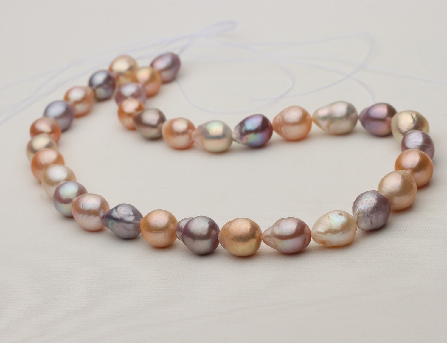 9-11mm Mixed Color Pearl Strand,metallic Color Pearl Necklace,nuclear ...