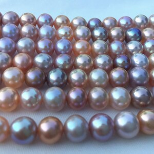 Natural Multi-color Freshwater Pearl Necklace Strand, Mixed Color ...