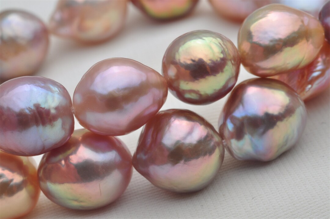 Natural Metallic Color Wrinkled Pearl Strand,bbt004 - Etsy