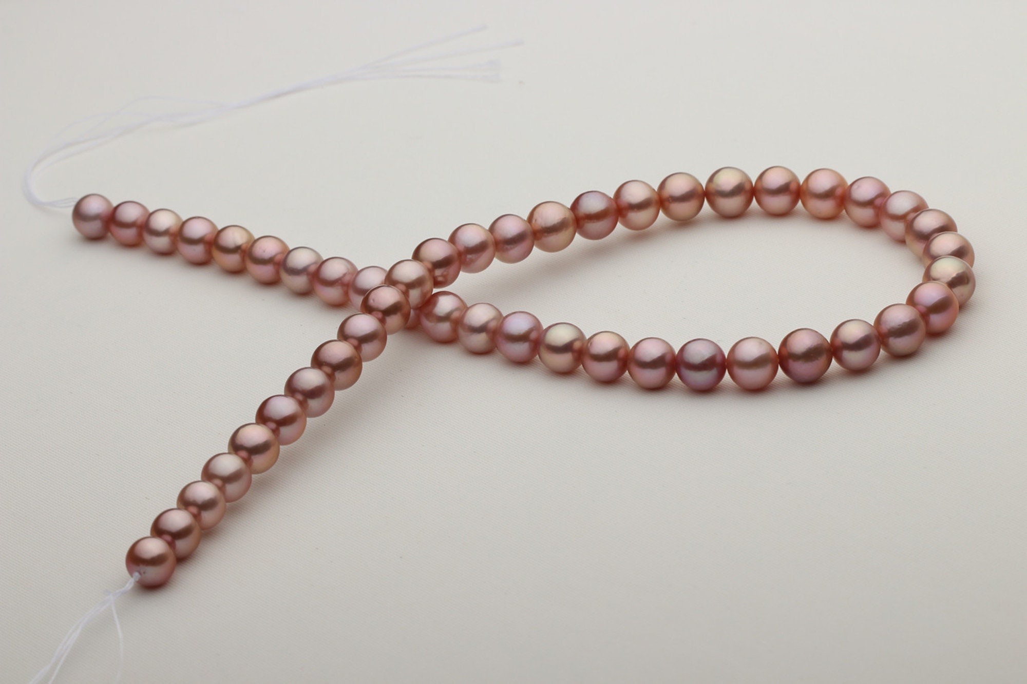 8-9mm Natural Purple Pearl Strandround Edison Pearl - Etsy UK