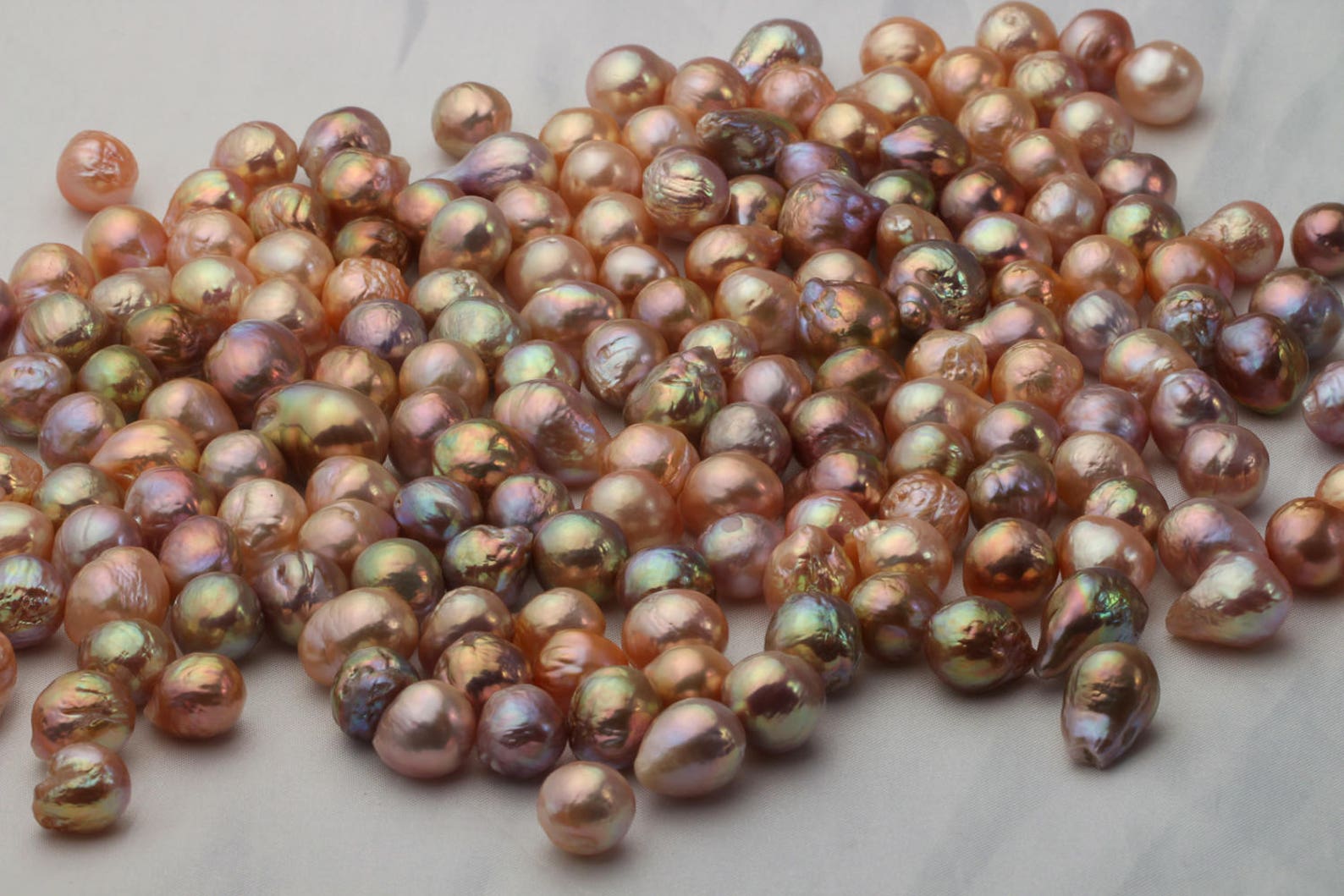 9.5-15mm Large Rainbow Color Edison Pearl, Large Metallic Candy Color ...