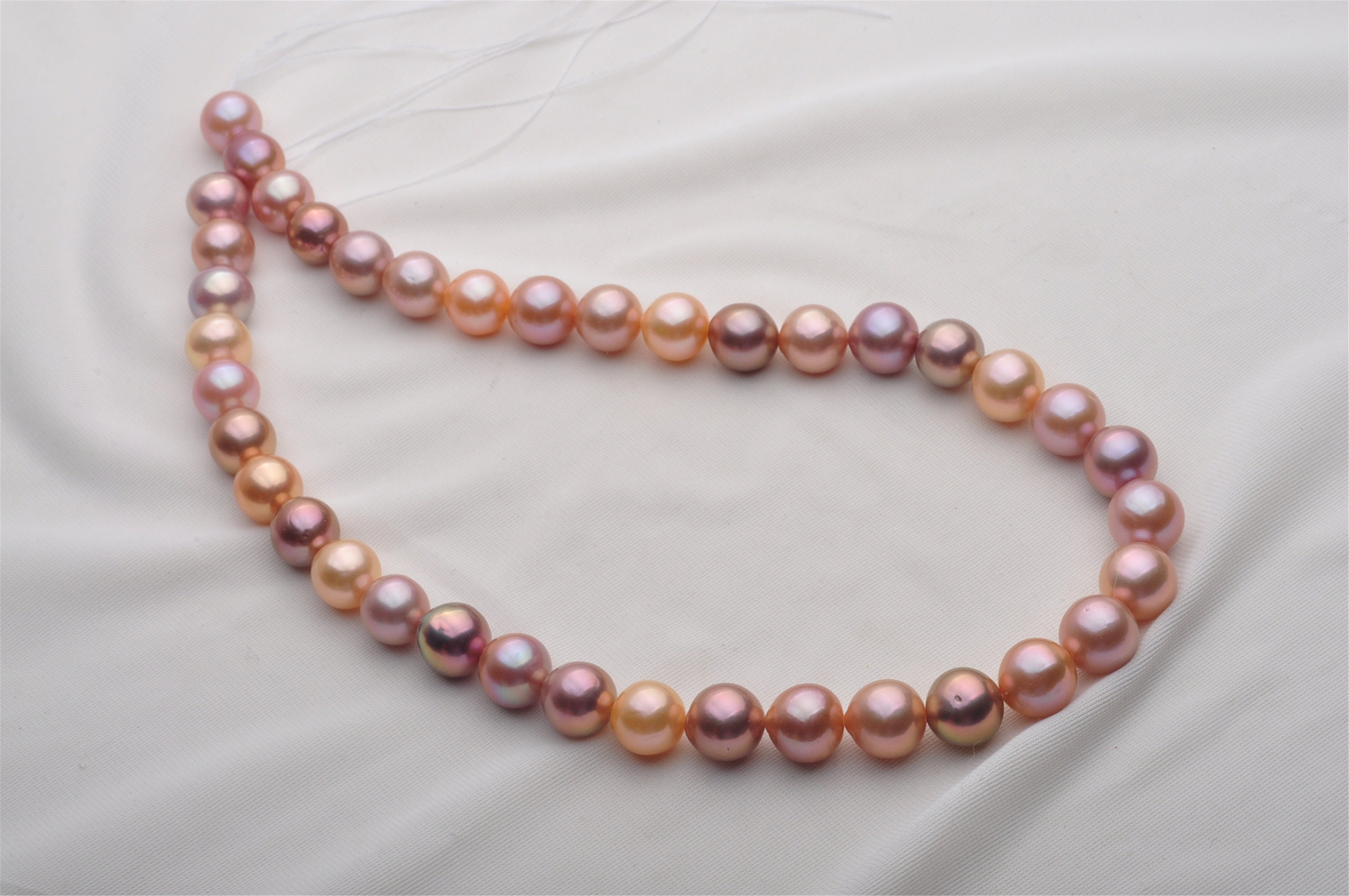 Natural Multi-color Edison Pearl Strand with Metallic | Etsy