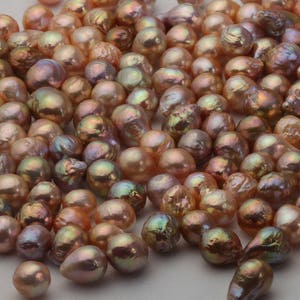 9.5-15mm Large Rainbow Color Edison Pearl, Large Metallic Candy Color ...