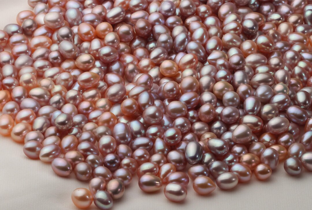 8-9.5mm Natural Color Rice/drop Fresh Water Cultured Pearl, Natural ...
