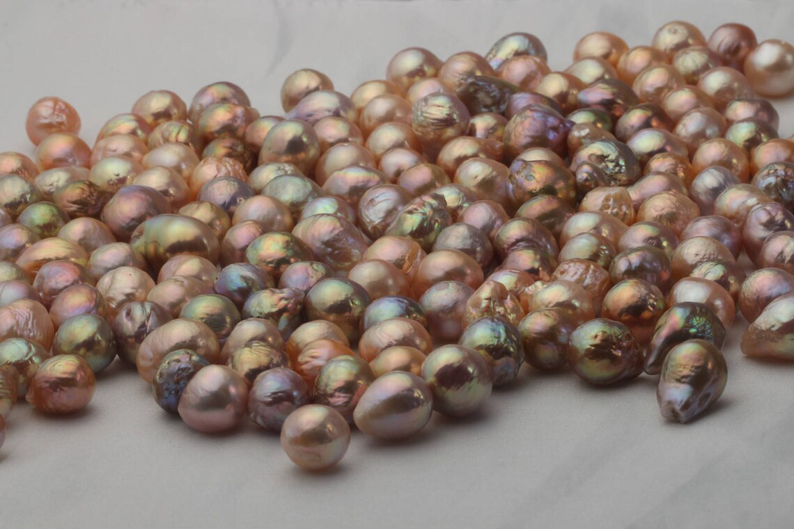 9.5-15mm Large Rainbow Color Edison Pearl, Large Metallic Candy Color ...