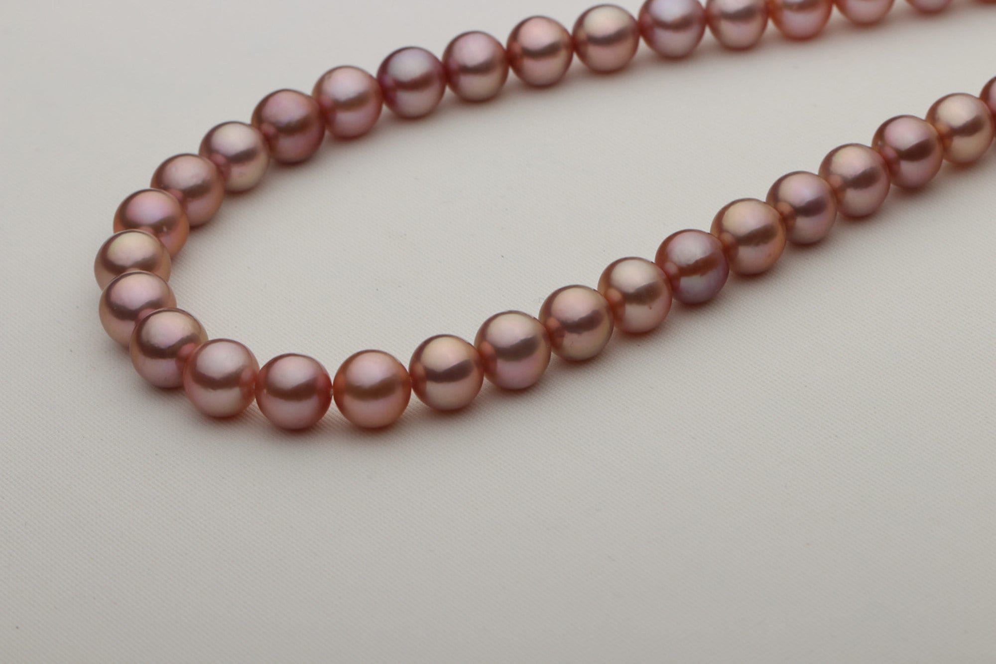 8-9mm Natural Purple Pearl Strand,round Edison Pearl Beads,loose Fresh ...