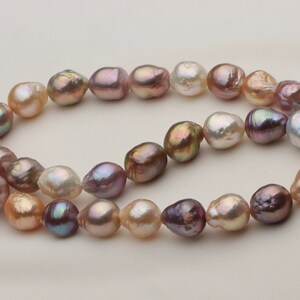 9-12mm Baroque Pearl Strand,mixed Color Pearl Necklace,irregular Shape ...
