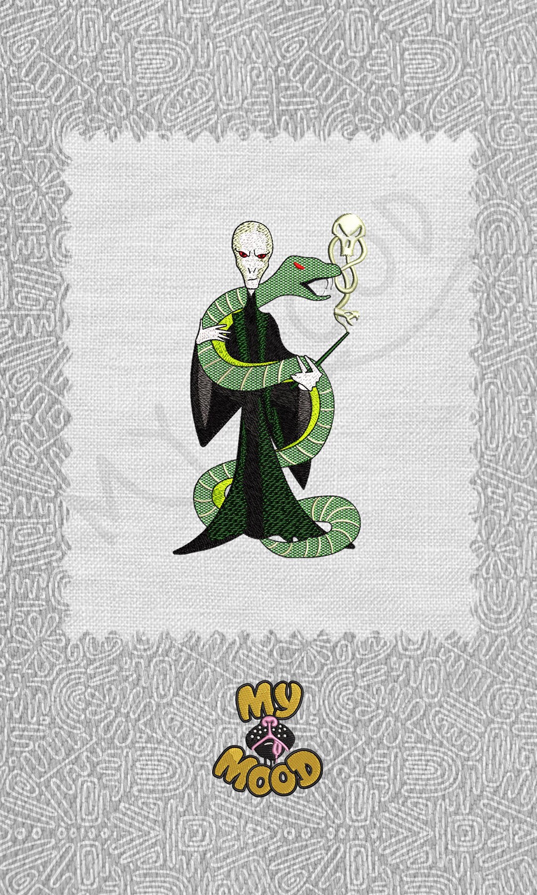 Dark Wizard & Snake Wand Spell | Magical Machine Embroidery | Fantasy ...