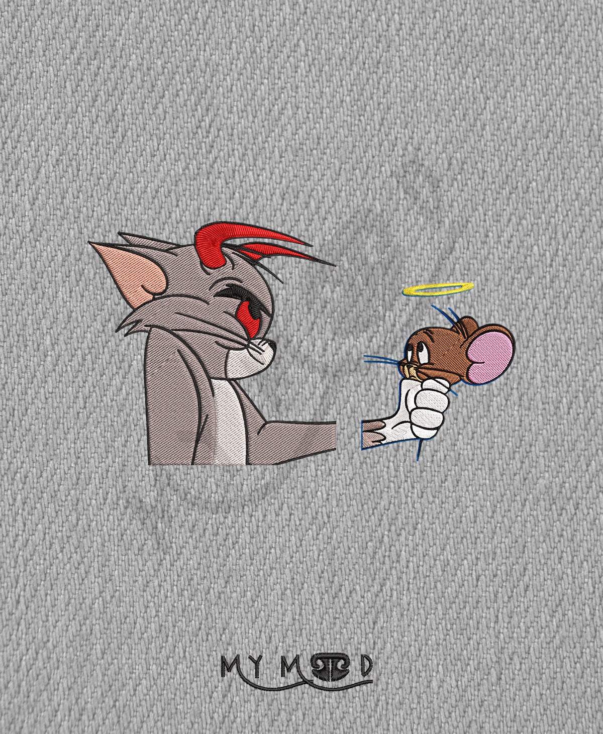 Couple Tom Jerry Kiss Heart Digitize Digital Machine