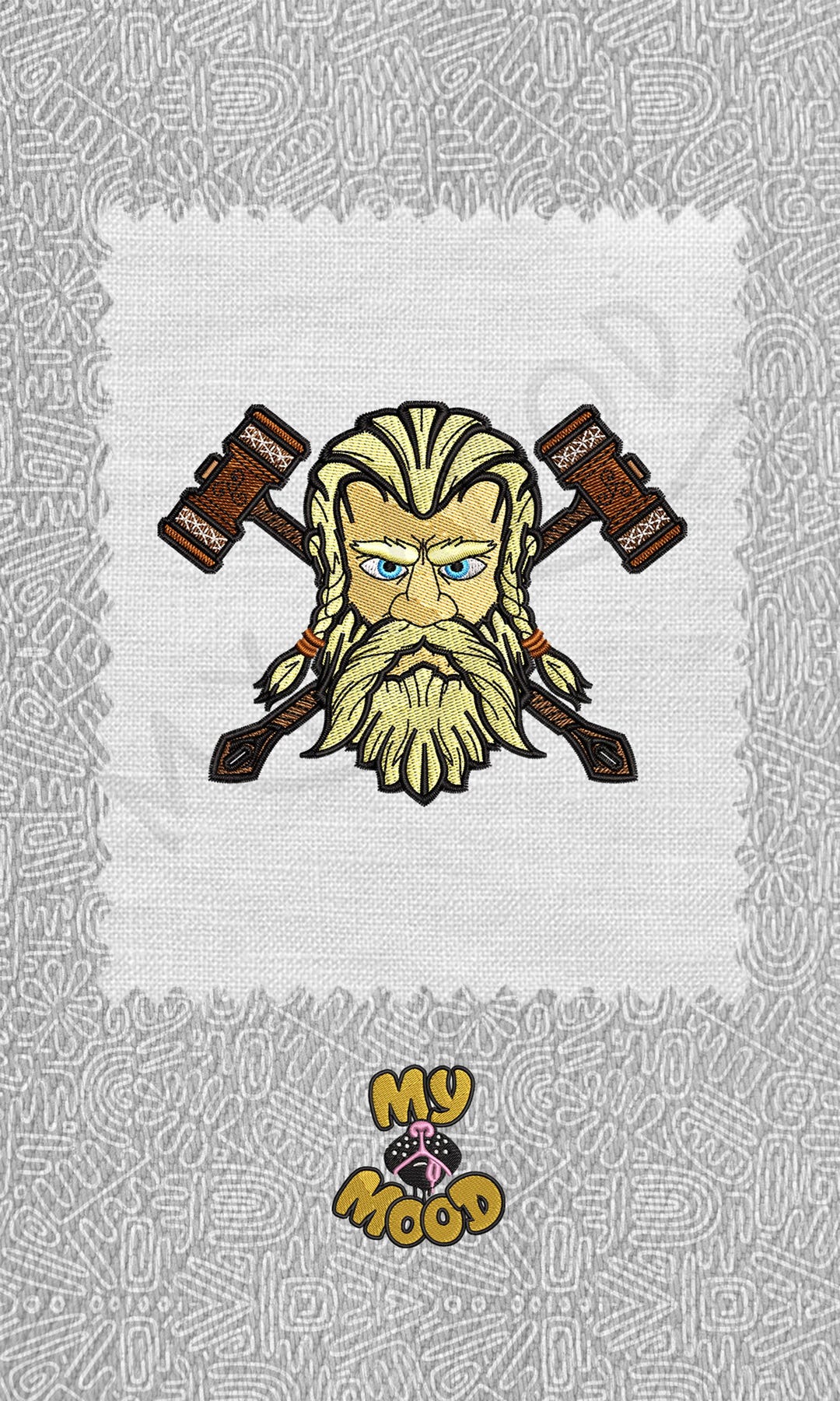 Norse Mythology God Thor Hammer Lightning Thunder Digitize Digital ...