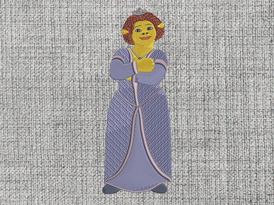 Shrek Fiona Blue Dress Digitize Digital Machine Embroidery - Etsy Hong Kong