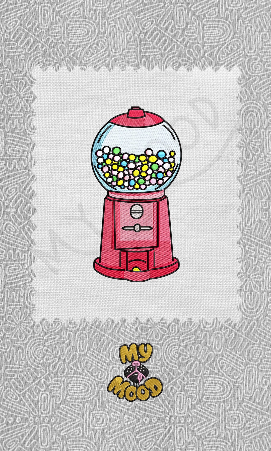 Retro Candy Dispenser 90s Digital Machine Embroidery Design Pattern ...