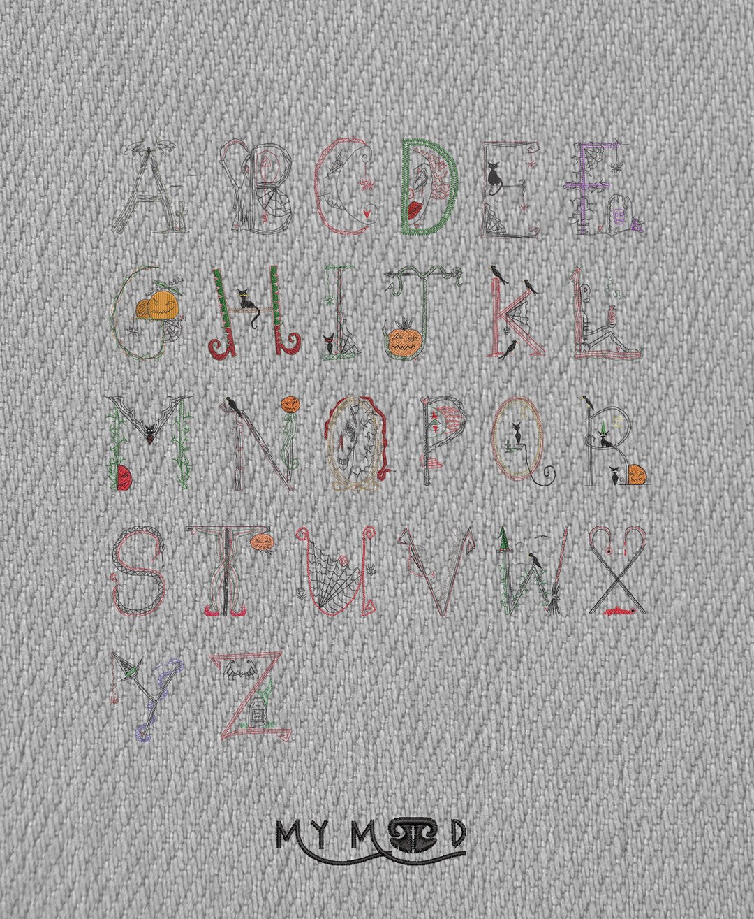 Vintage Halloween Scary Spooky Font Alphabet Digitize Digital - Etsy