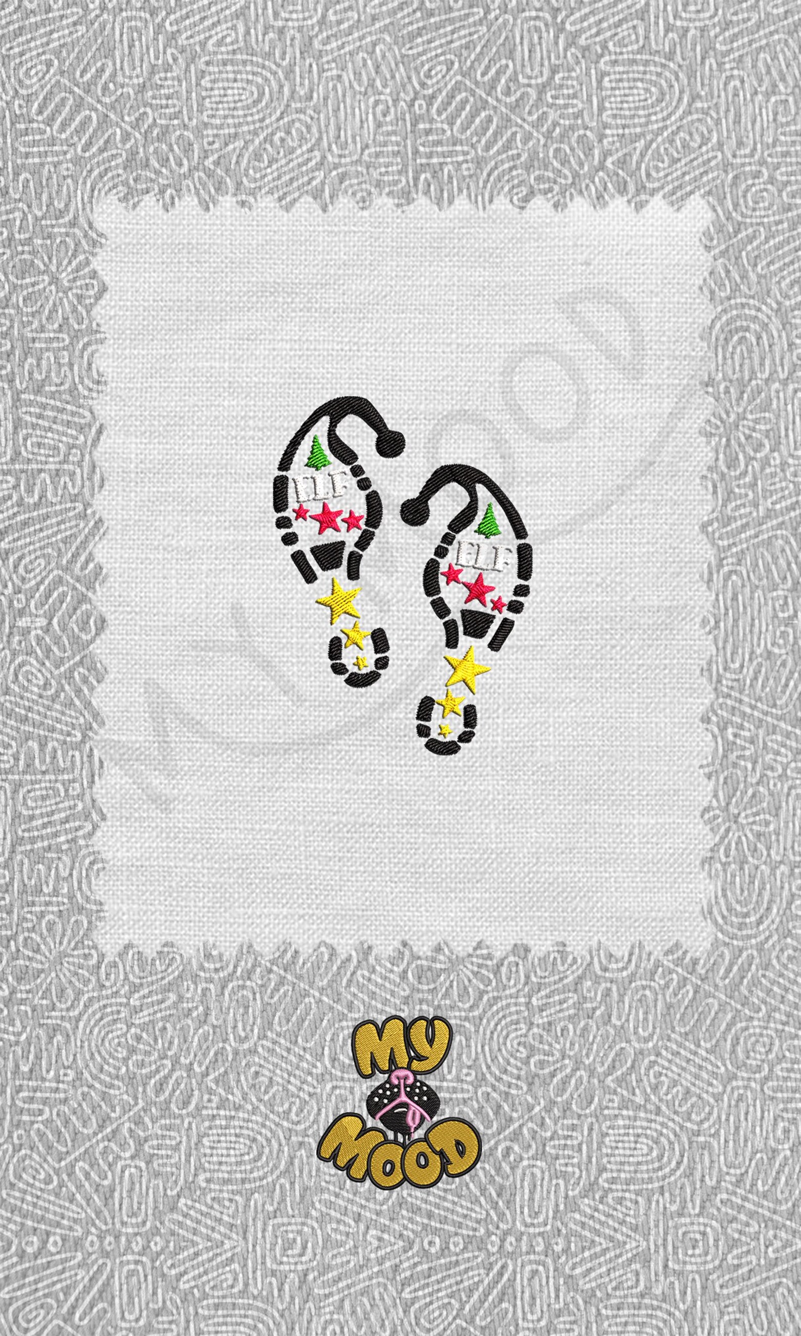 Xmas Christmas Xmas Elf Shoes Digital Machine Embroidery Design Instant ...