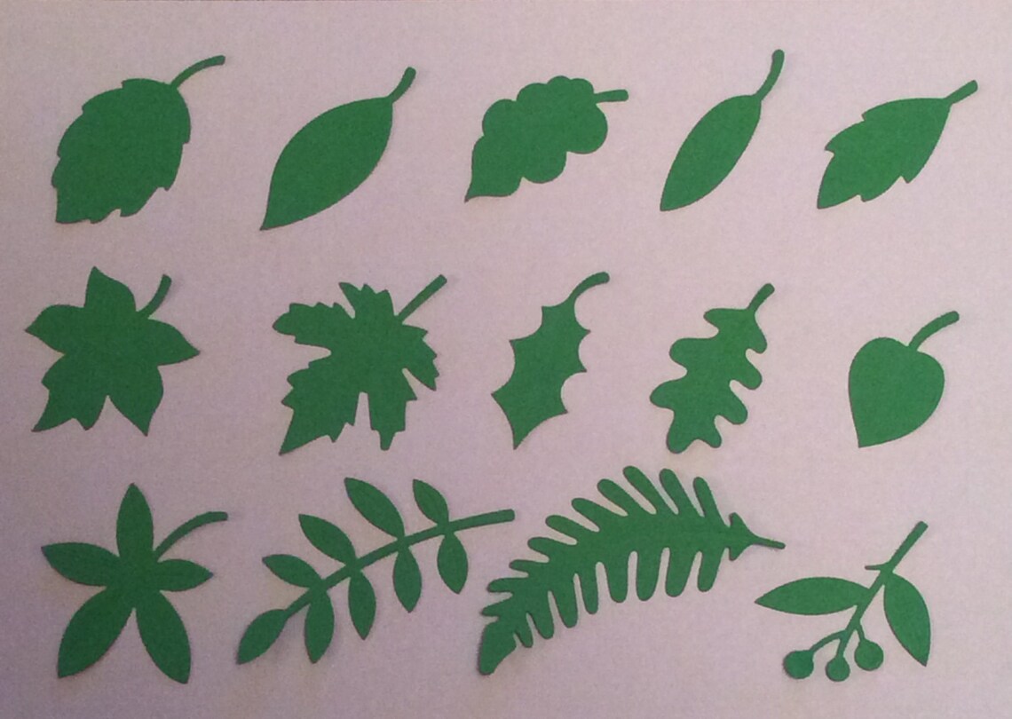 14 Die Cut Leaf Toppers - Etsy