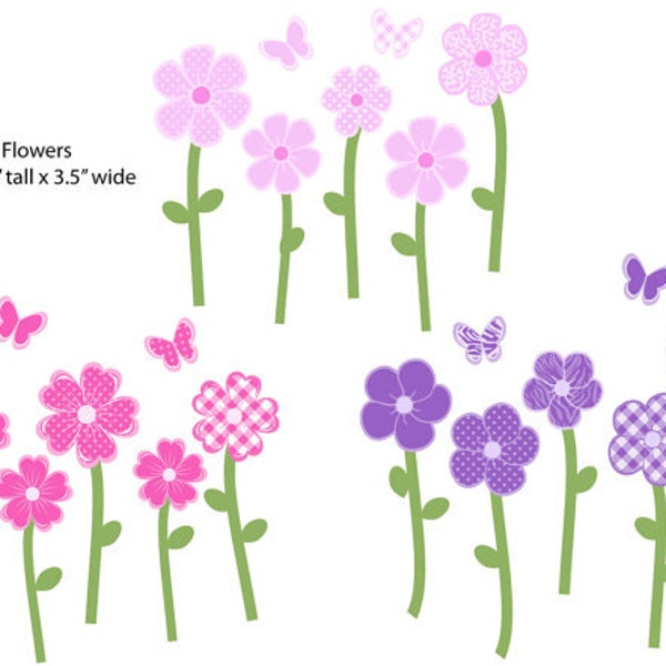 Flower Wall Decals - Etsy