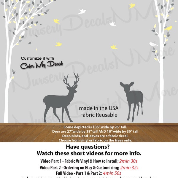 Deer Wall Decal - Etsy