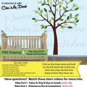 Small Tree Large-tree Wall Decals Nursery Wall Decal Nature Wall Decals ...