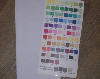 Printed Color Chart for Custom Wall Decal Orders, Test Decal - Etsy