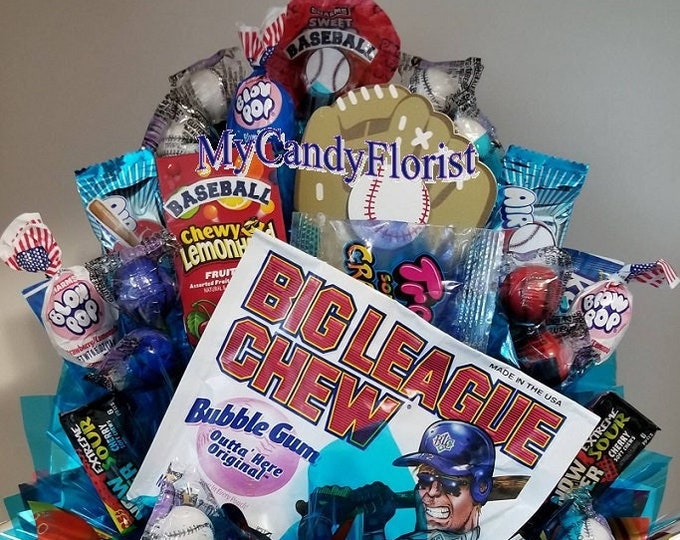 BASEBALL or ALL SPORT Candy Bouquet Gift Use for a Sports Edible ...
