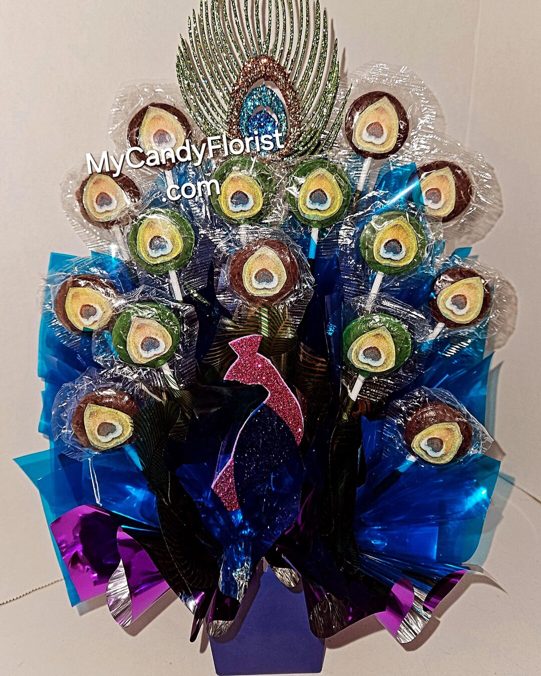 Peacock Centerpiece Candy Bouquet SPECIAL PRICE, Limited, Exquisite ...