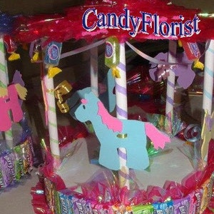 CANDY CAROUSEL DIY Centerpiece Instructions for Small & Jumbo Carousel ...
