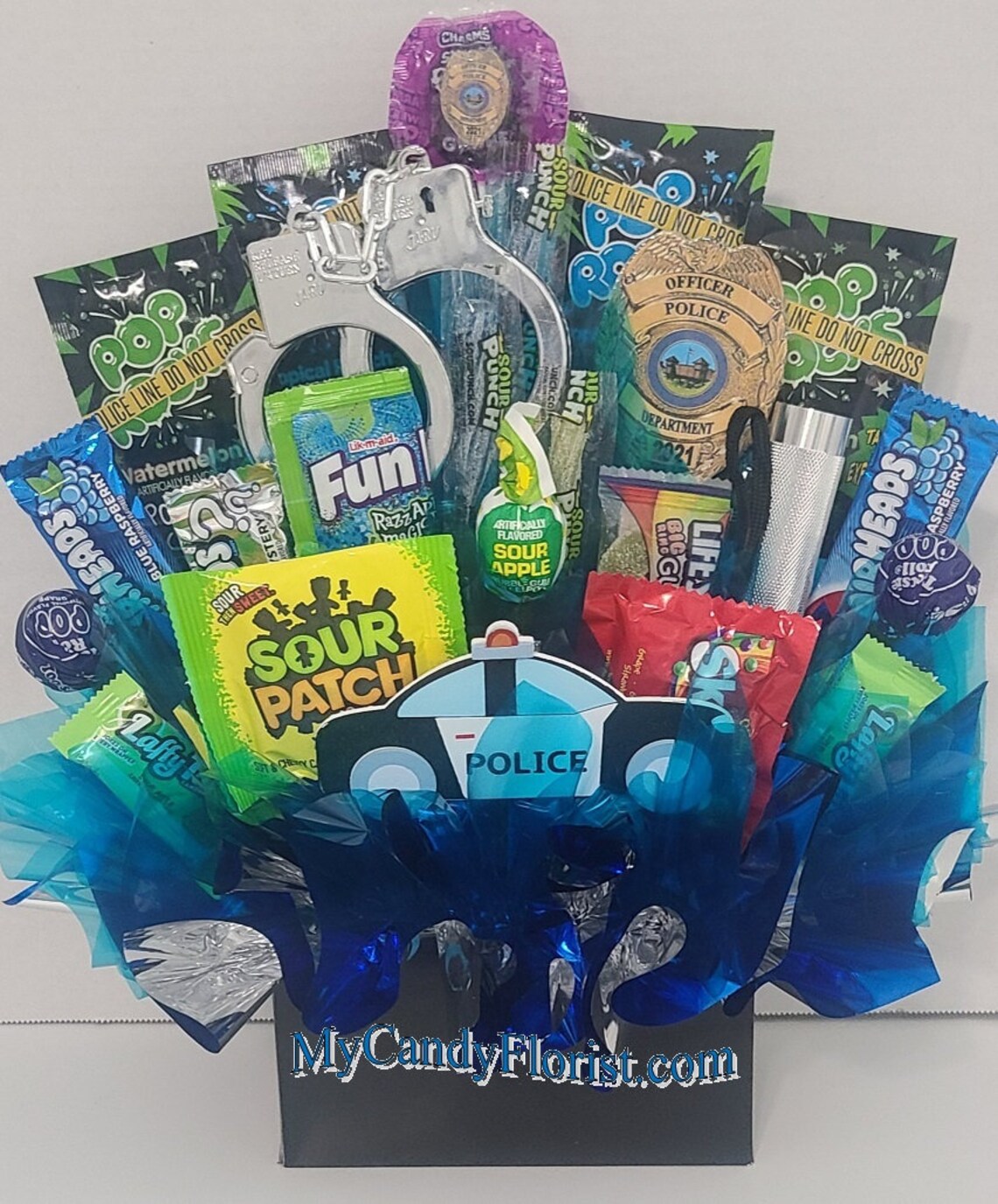 POLICE OFFICER Candy Bouquet Thank You Hero's Birthday | Etsy