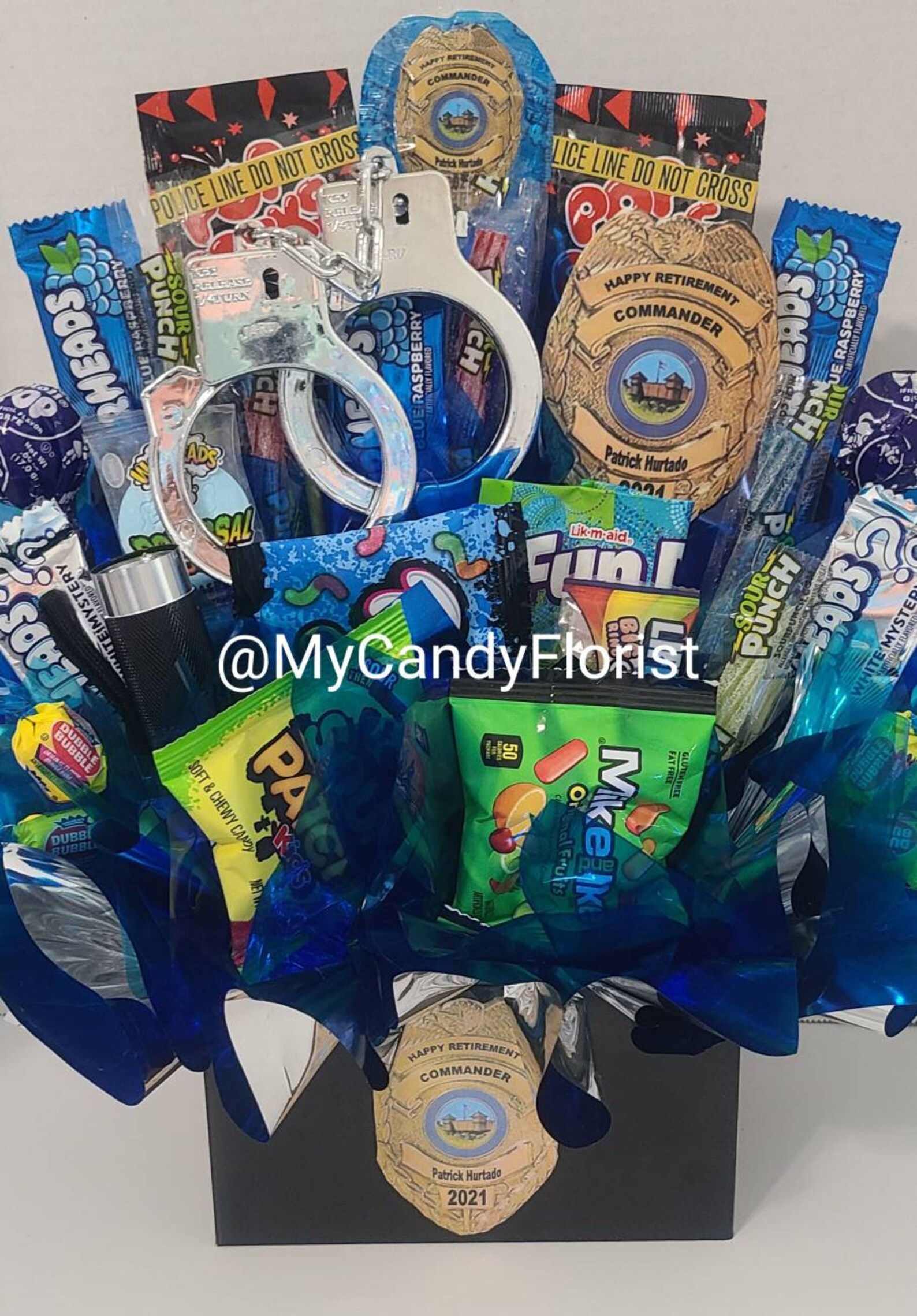 POLICE OFFICER Candy Bouquet Thank You Hero's Birthday | Etsy