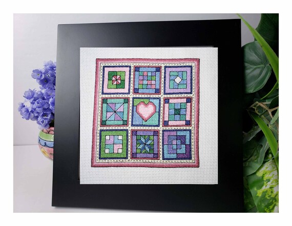 Quilt Blocks Cross Stitch Pattern Cotton Candy quilt cross | Etsy