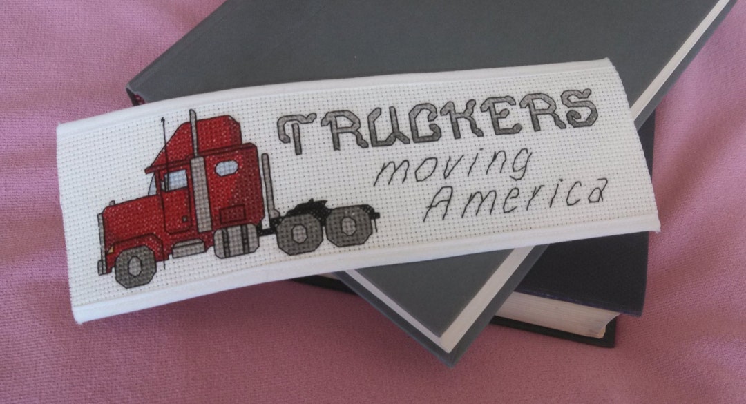 Cross Stitch Pattern - Bookmark - Truckers (red Semi Truck ...