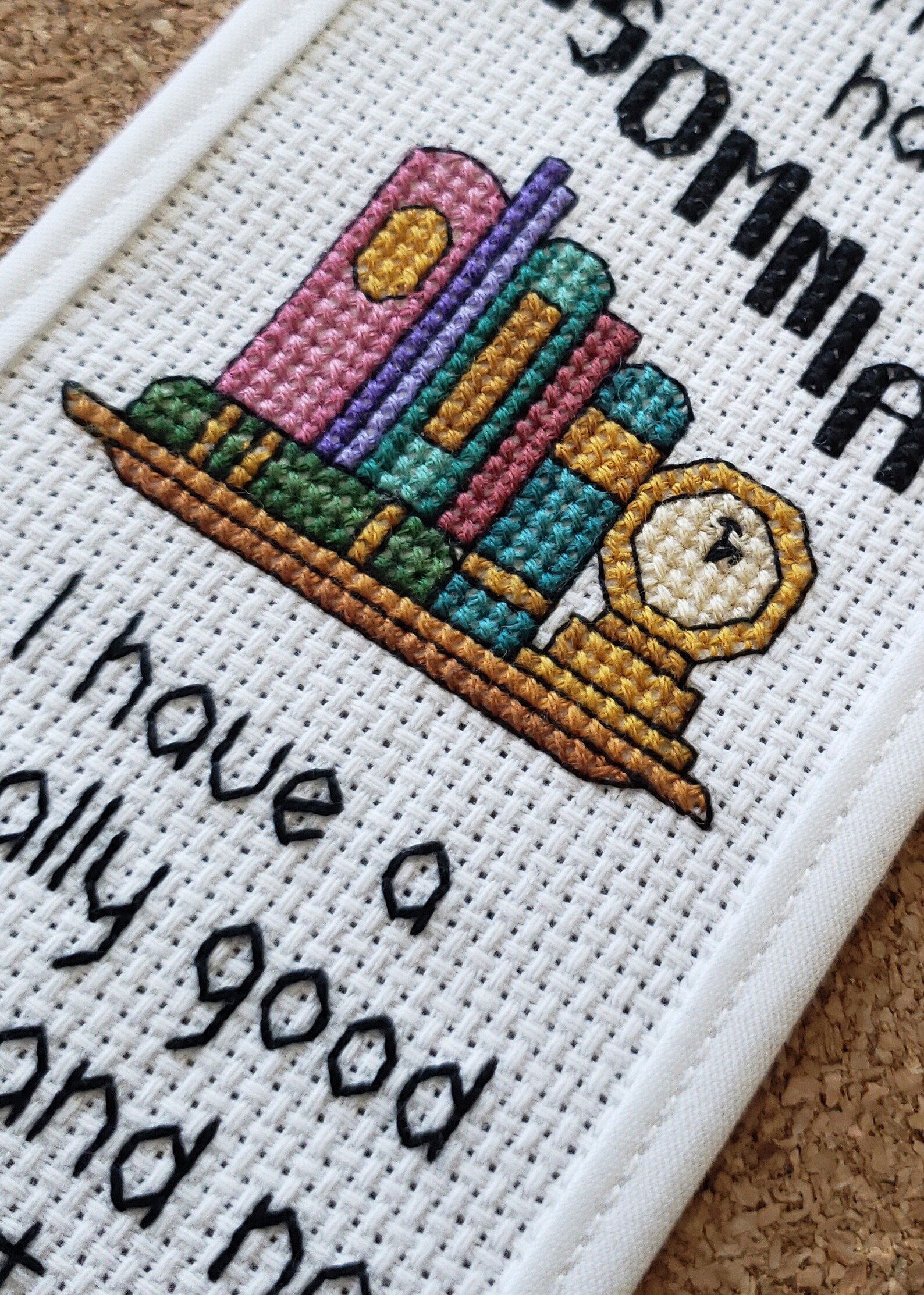 No Insomnia Cross Stitch Kit Available in 14-count 18-count - Etsy