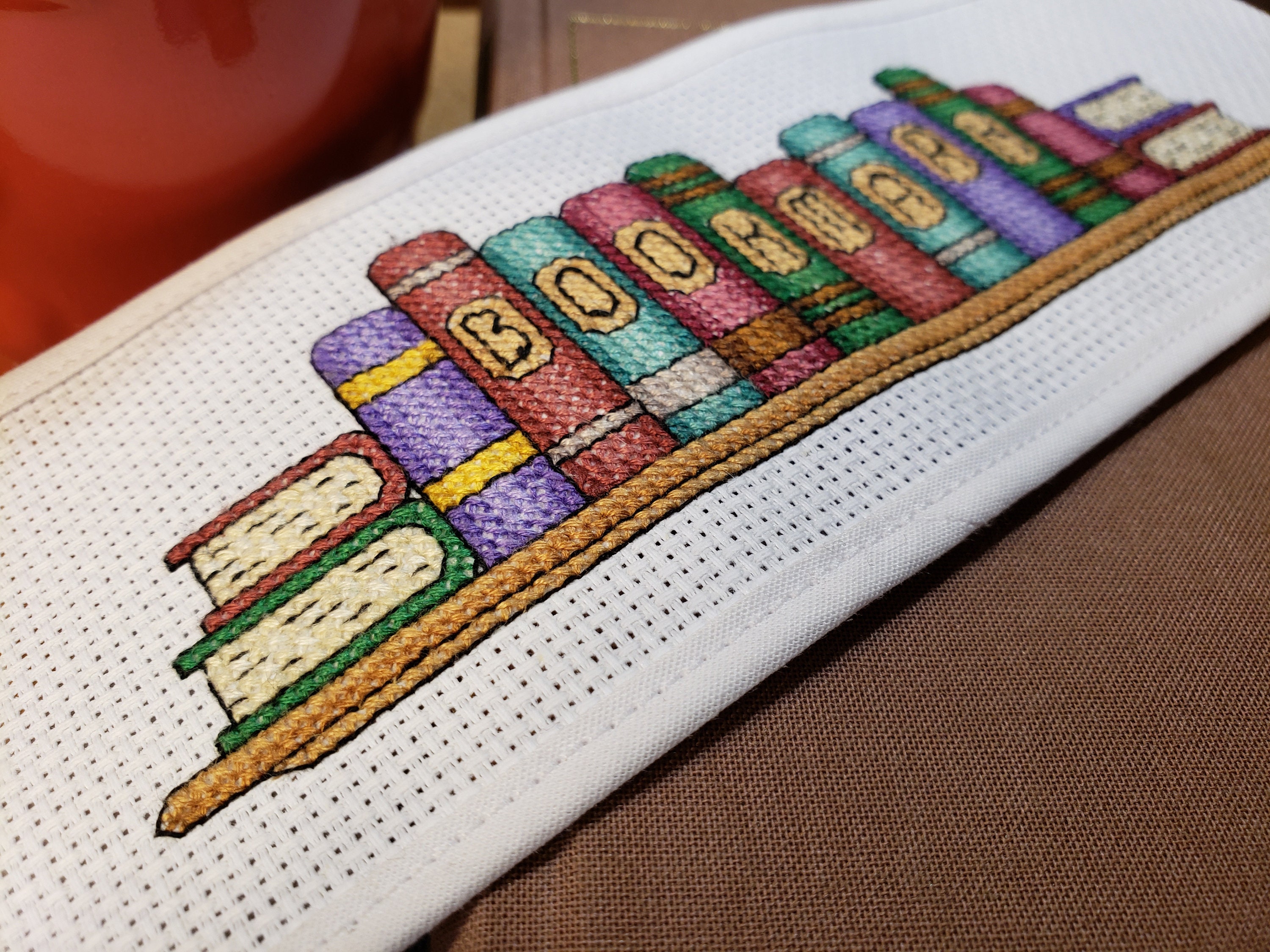 Cross Stitch Pattern / Colored Row of Books Bookmark / Digital - Etsy UK