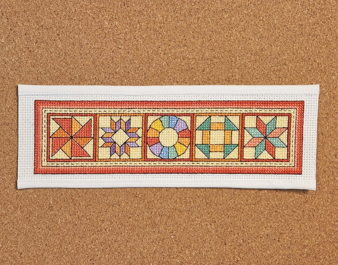 County Fair Bookmark Cross Stitch Pattern - Quilt Blocks 1 - Etsy