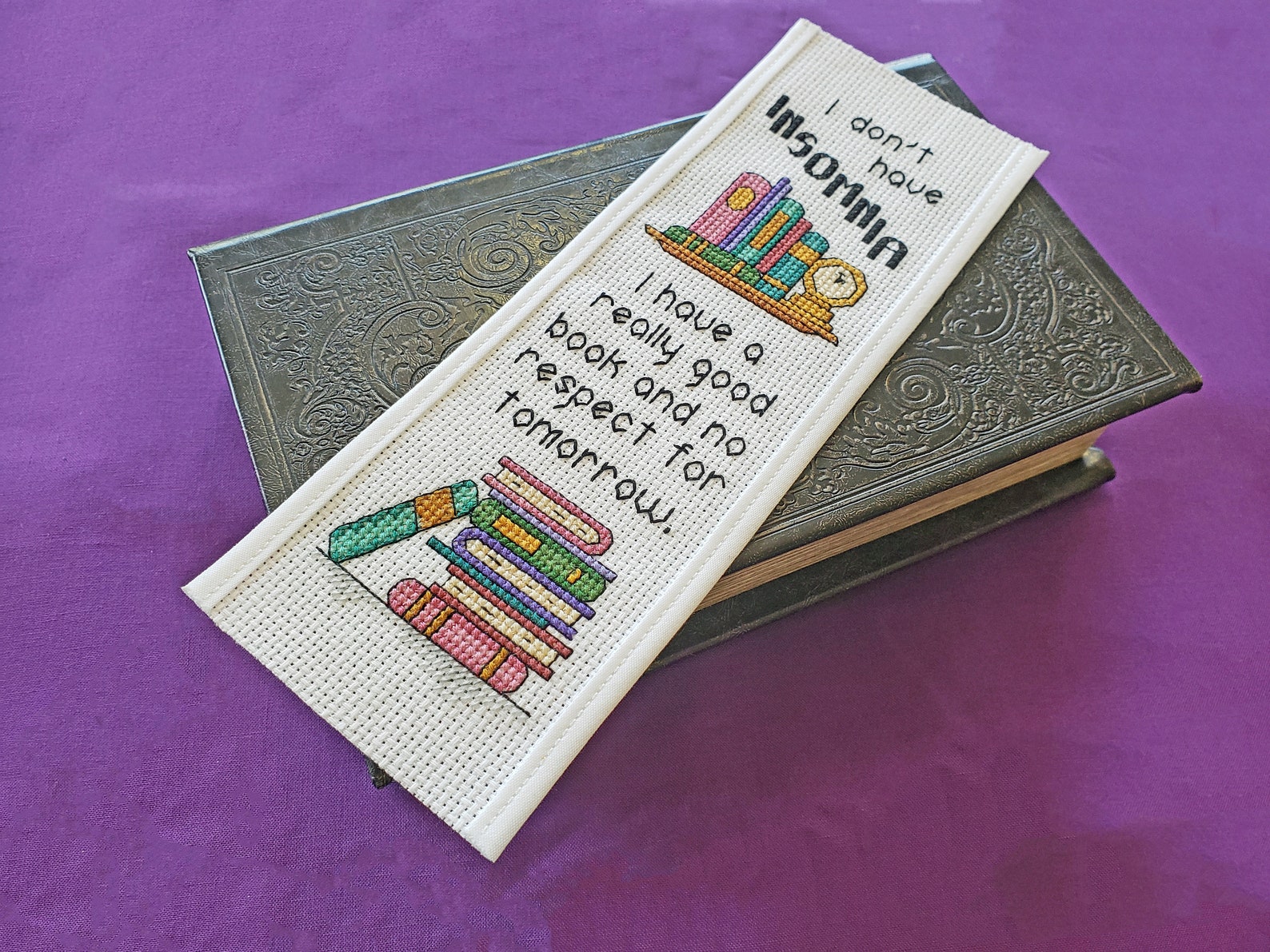 No Insomnia Cross Stitch Kit Available in 14-count 18-count - Etsy
