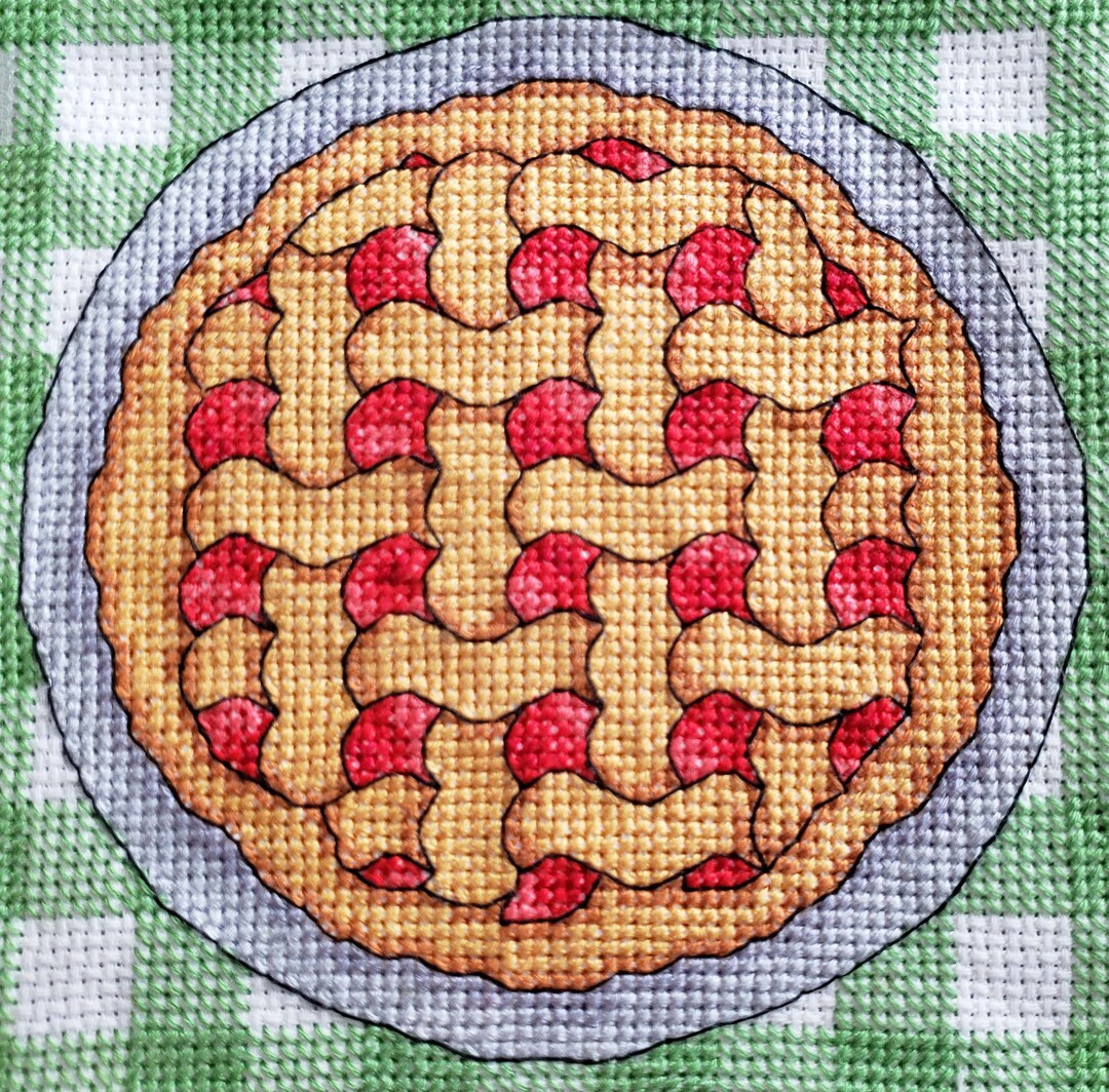 Cherry Pie Cross Stitch Pattern DIGITAL for Download Printing - Etsy