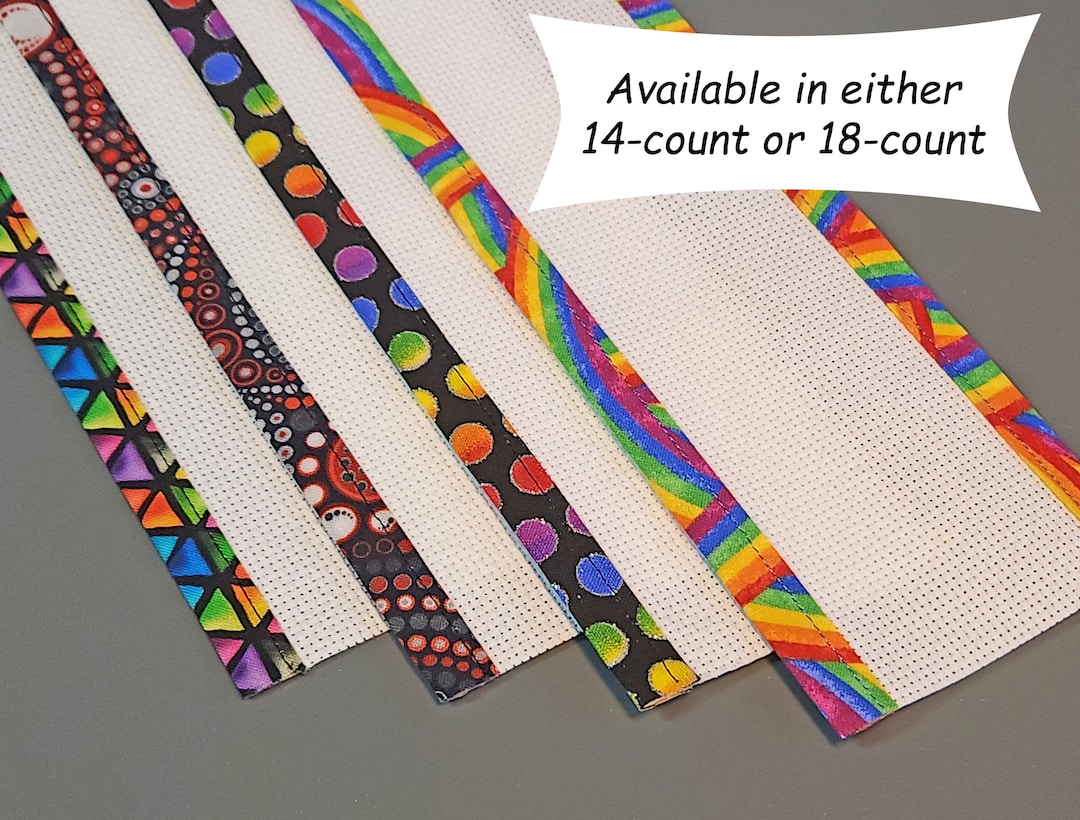 Rainbow Trimmed Aida Cloth: 14 or 18 Count Cross Stitch Fabric - Etsy