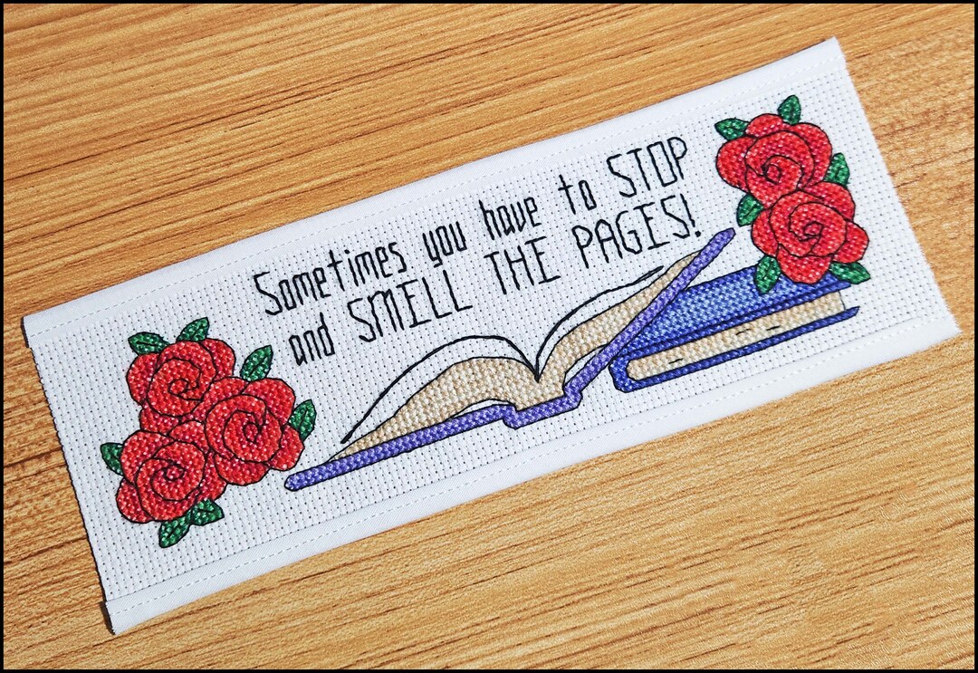 Smell the Pages Cross Stitch Pattern - Digital Pattern for Readers Book Lovers Printable - Etsy