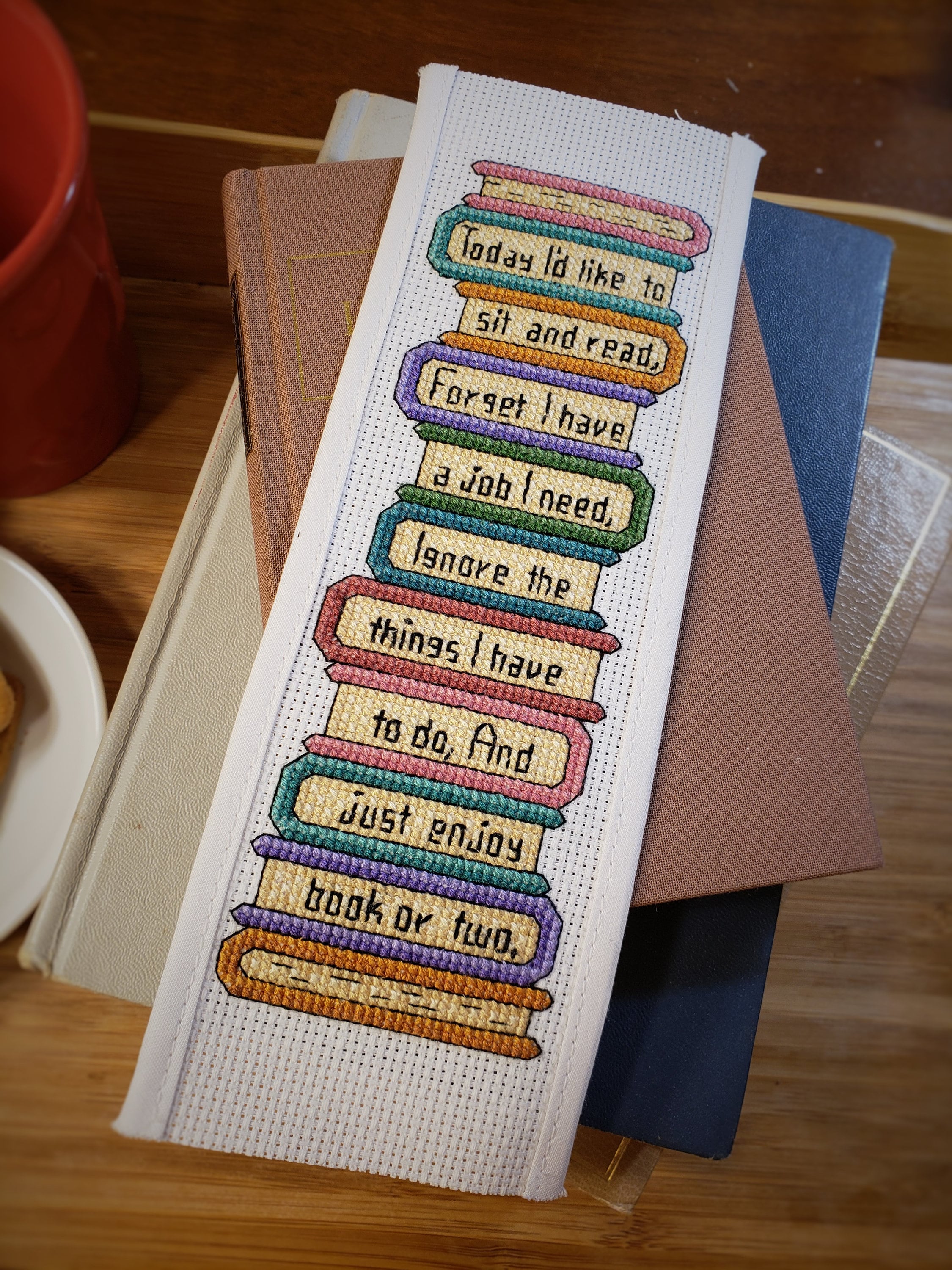 Cross Stitch Bookmark Pattern I'd Like to Read Book - Etsy