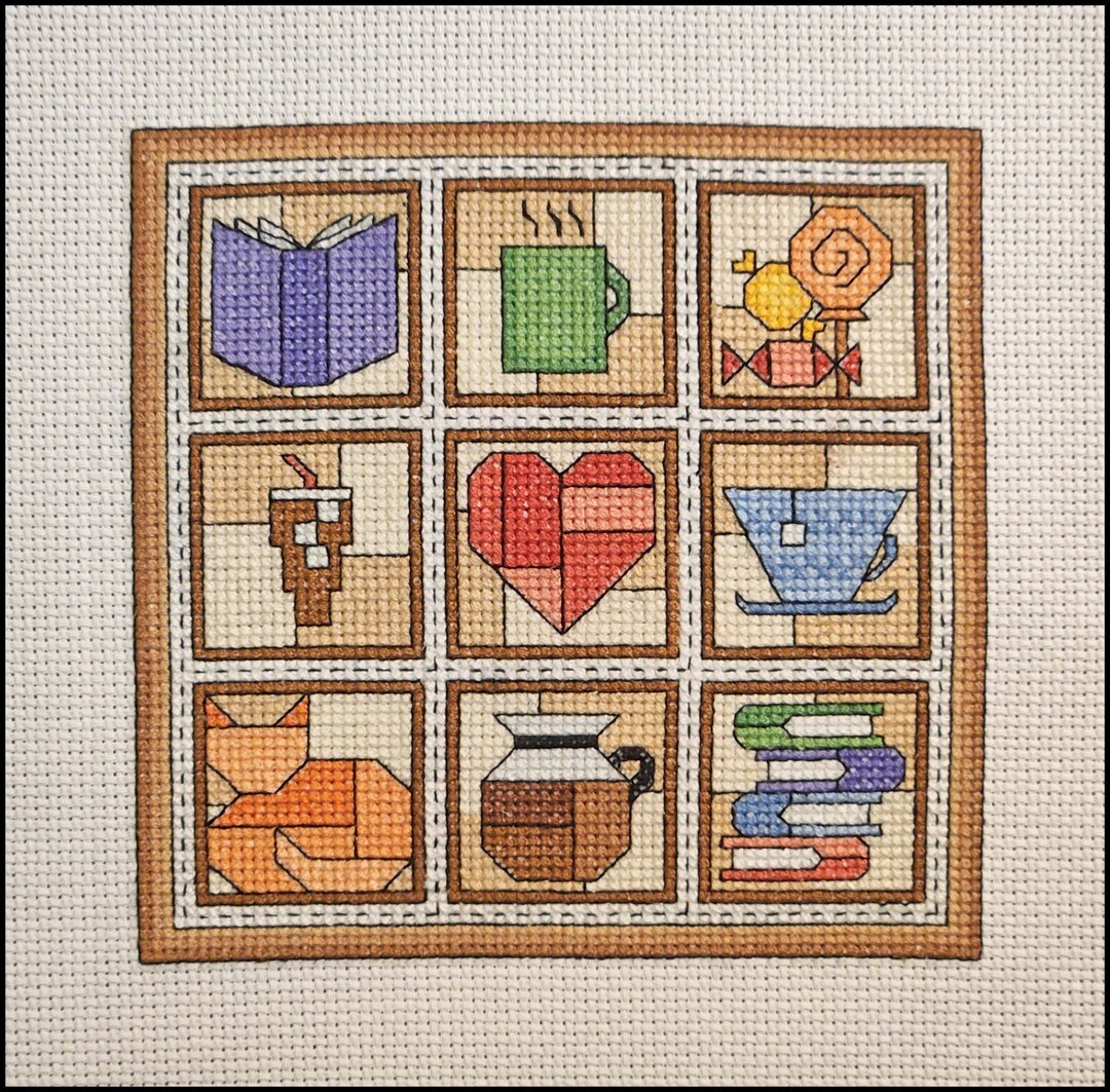 Quilt Blocks 17 Coffee Break - Cross Stitch Pattern for Quilters ...