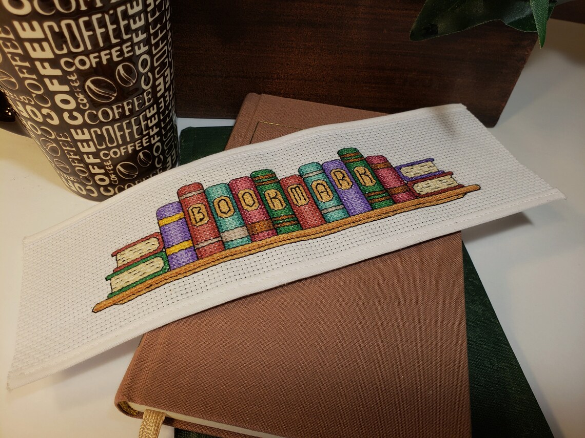Cross Stitch Pattern / Colored Row of Books Bookmark / Digital - Etsy UK