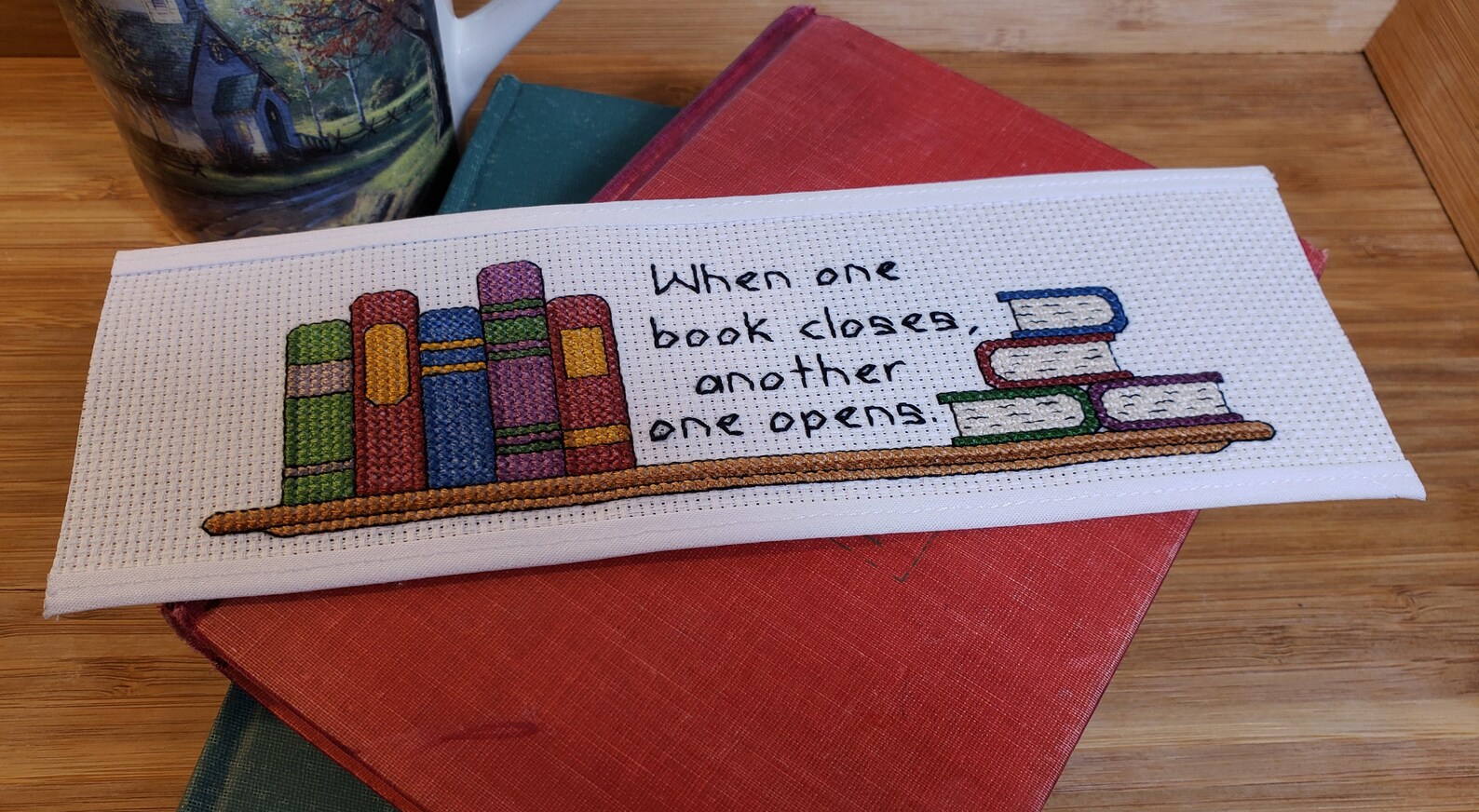 Cross Stitch Pattern Another Book Opens Bookmark Pdf - Etsy