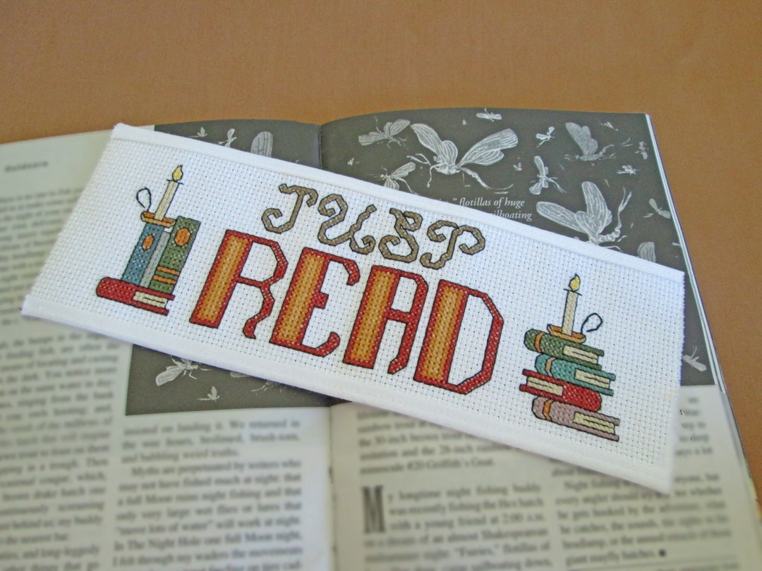 Just Read Cross Stitch Pattern for Reader Student Teacher Book - Etsy