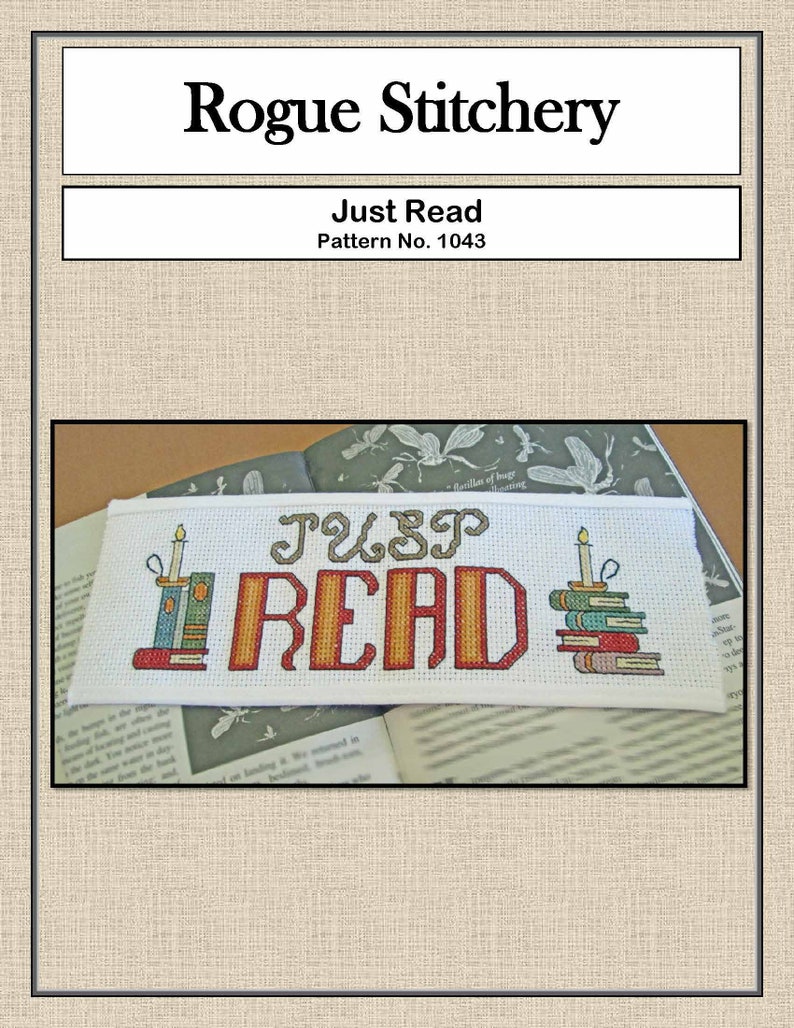 Just Read Cross Stitch Pattern for Reader Student Teacher Book - Etsy